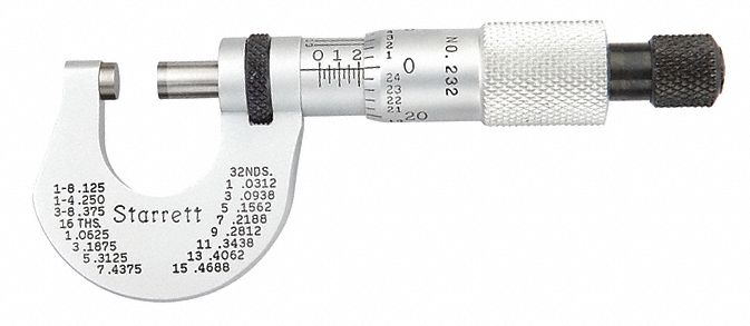 STARRETT, Micrometer Outside - 30A463|T232XRL - Grainger