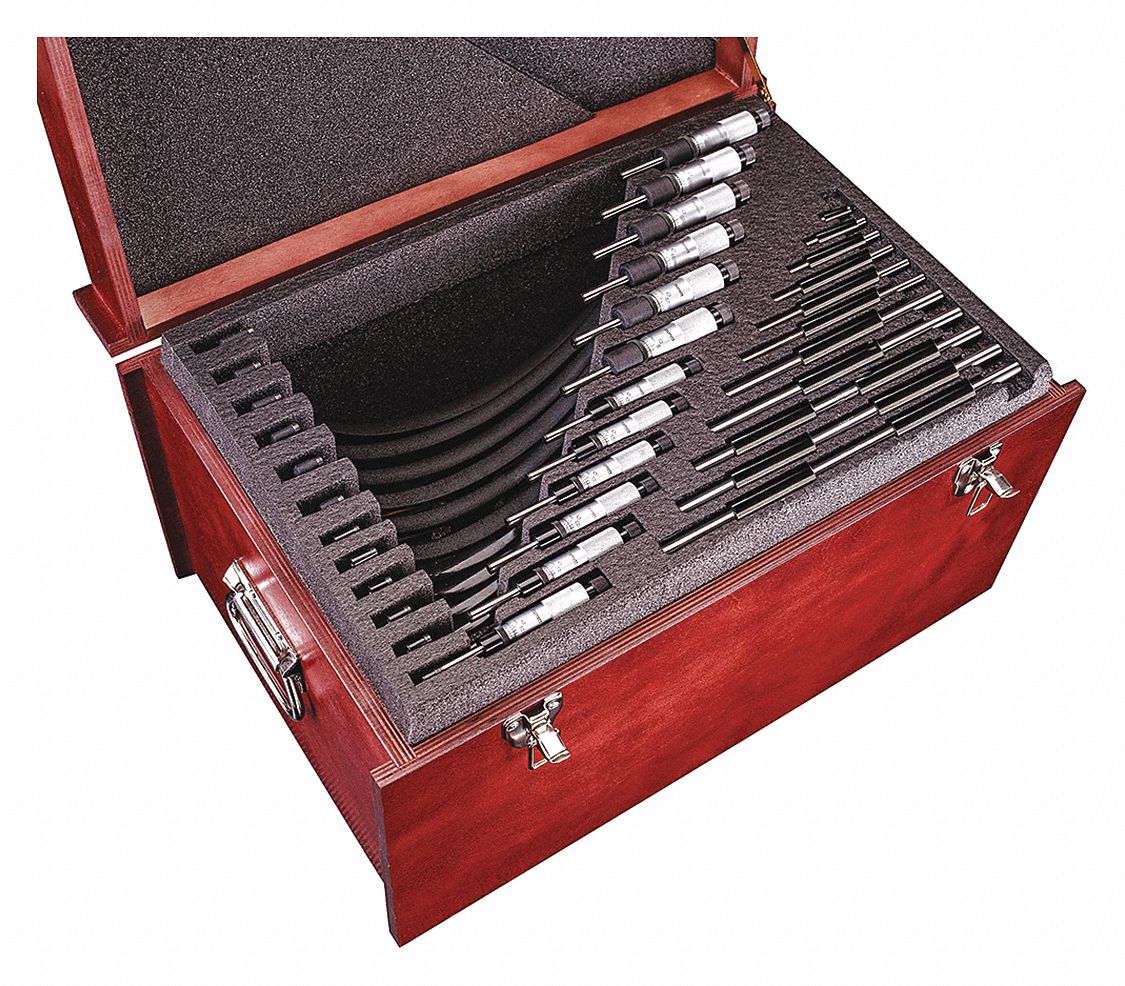 STARRETT, 0 in to 12 in, +/-0.0001 in Accuracy, Mechanical Outside ...