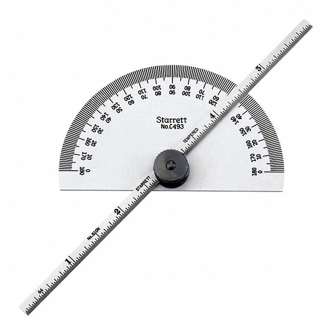 STARRETT PROTRACTOR W/SEMI CIRCULAR HEAD - Digital & Mechanical ...