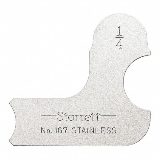 STARRETT, 1 Leaves, Radius Gage - 30A693|167-1/4 - Grainger
