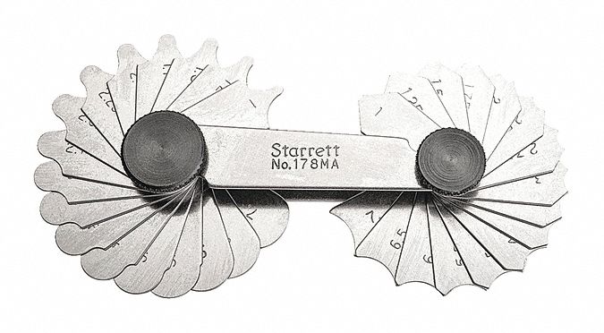 STARRETT, 34 Leaves, Radius Gage - 30A739|178MA - Grainger