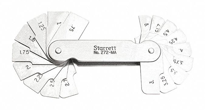 STARRETT, 18 Leaves, Radius Gage - 30A743|272MA - Grainger