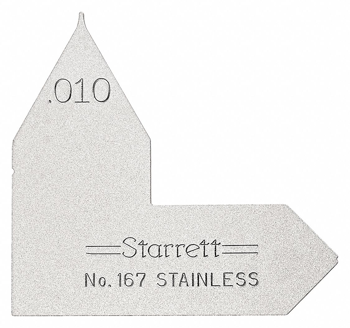 STARRETT, Individual Gauge Set, 1 Leaves, Individual Radius Gauge ...