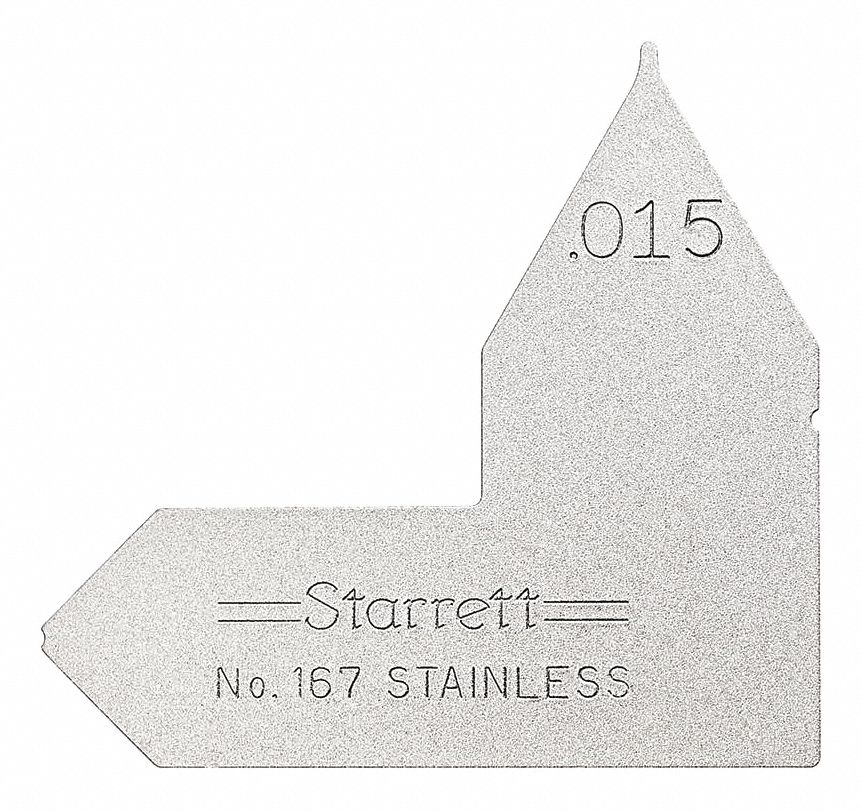 STARRETT, 1 Leaves, Radius Gage 015 Formerly Pt22959 - 30A746|167-015 ...