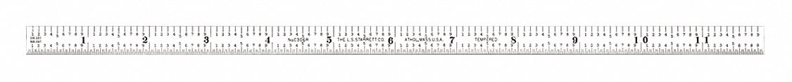 STARRETT, C306R-12, 12 in, Ruler - 30A933|C306R-12 - Grainger