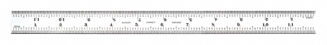 STARRETT, C616R-12, 12 in, Ruler - 30A939|C616R-12 - Grainger