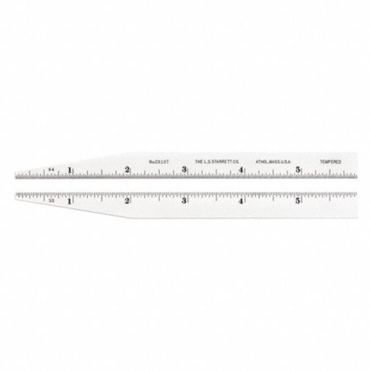 STARRETT, C310T-6, 6 in, Ruler - 30A978|C310T-6 - Grainger