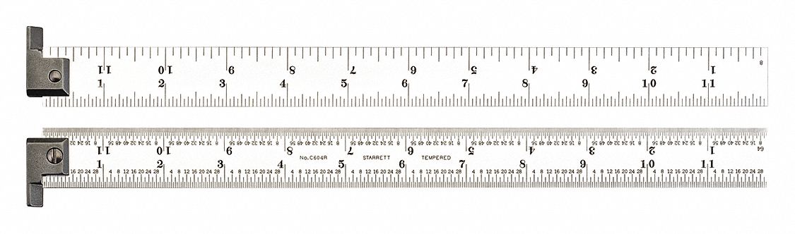 STARRETT, CH604R-12, 12 in, Ruler - 30A991|CH604R-12 - Grainger