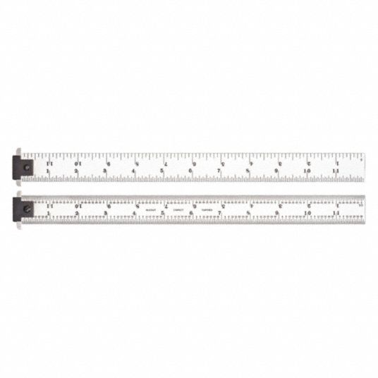 STARRETT, DH604R-12, 12 in, Ruler - 30A992|DH604R-12 - Grainger