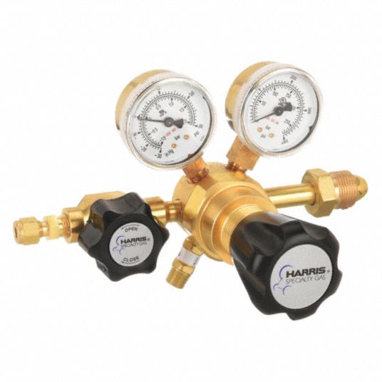 HARRIS, Single Stage, CGA 580 Inlet, High Purity Gas Regulator - 30AA42 ...