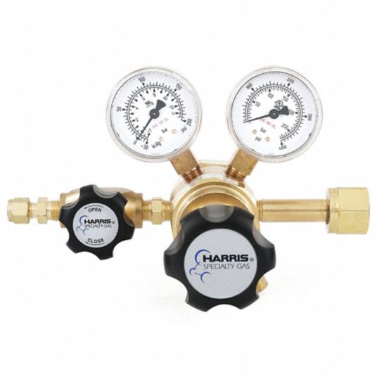 HARRIS, Two Stage, CGA 320 Inlet, High Purity Gas Regulator - 30AA49 ...
