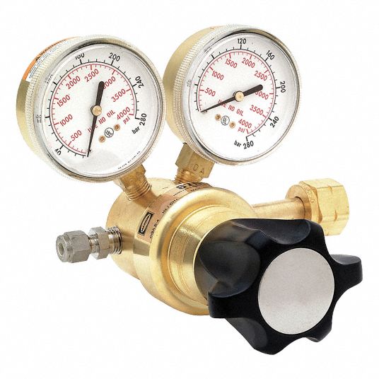 HARRIS High Pressure Gas Regulator: Single Stage, CGA 680 Inlet, 1/4 in ...
