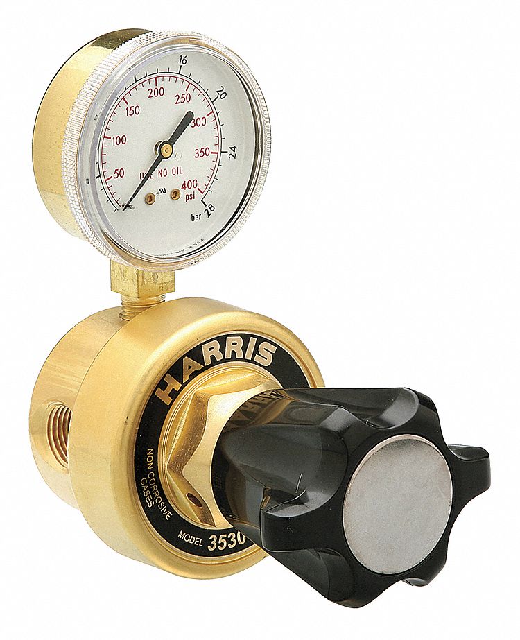 HARRIS, Single Stage, 1/2" NPT F Inlet, High Purity Gas Regulator ...