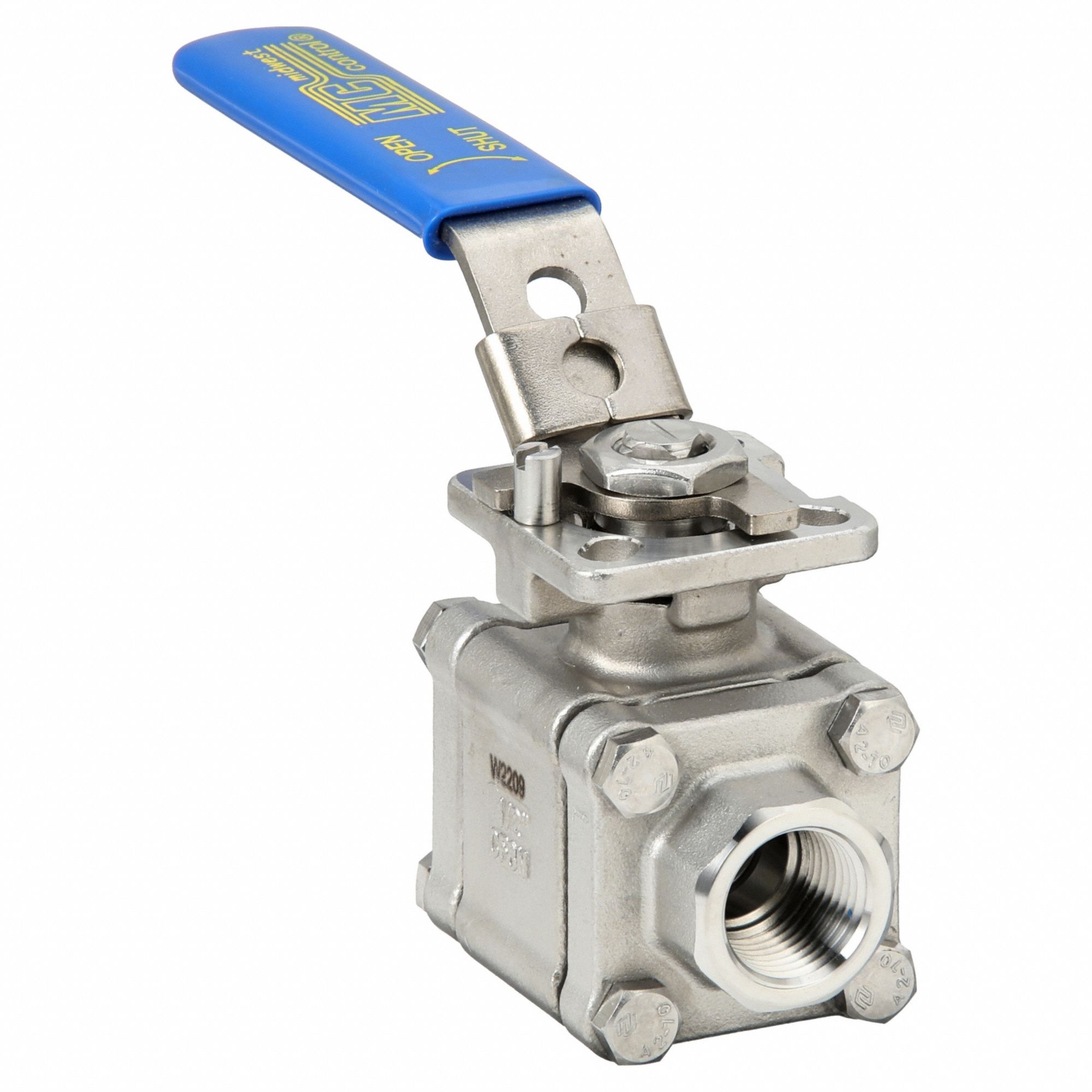 1/2 in, CF8M Stainless Steel, Manual Two-Way Ball Valve - 30C480|G ...