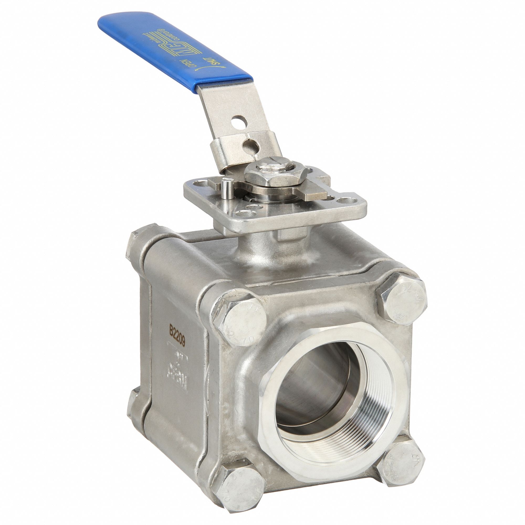 2 in, CF8M Stainless Steel, Manual Two-Way Ball Valve - 30C484|G-S3P2K ...
