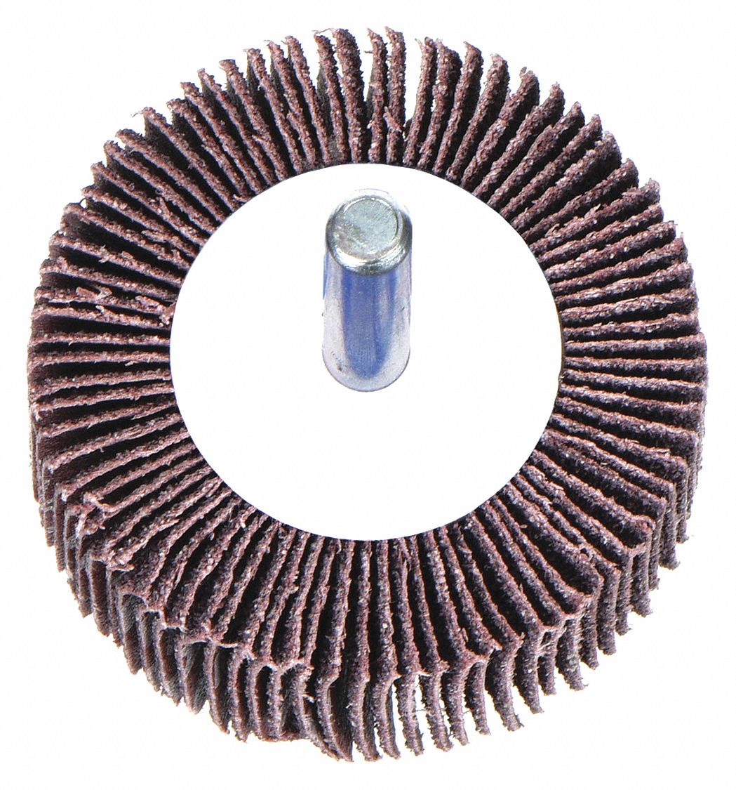 MERIT, 2 in Dia x 1 in W, 1/4 in Straight-Shank, Flap Wheel - 30C693 ...