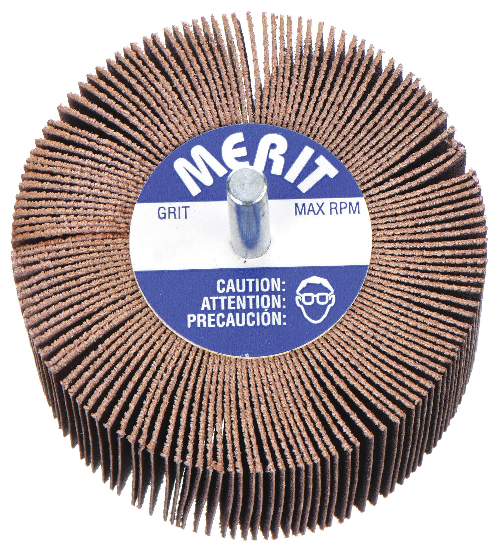 MERIT, 3 in Dia x 2 in W, 1/4 in Straight-Shank, Flap Wheel - 30C753 ...