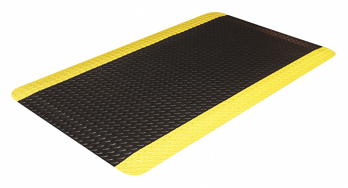 Ultra Antifatigue Mat,3ft.x5ft.,Bl/Yl - Grainger