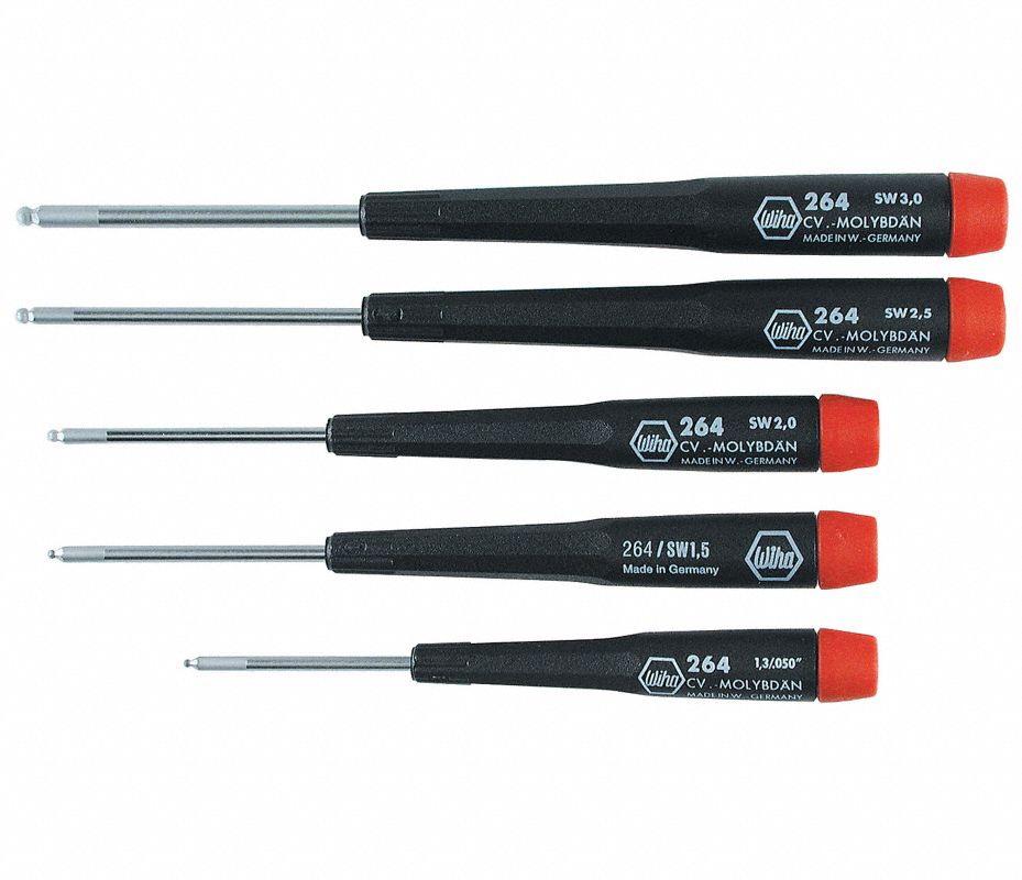 WIHA Juego de Desarmadores de Precisión Sin Aislar 5 piezas - 30D411 ...