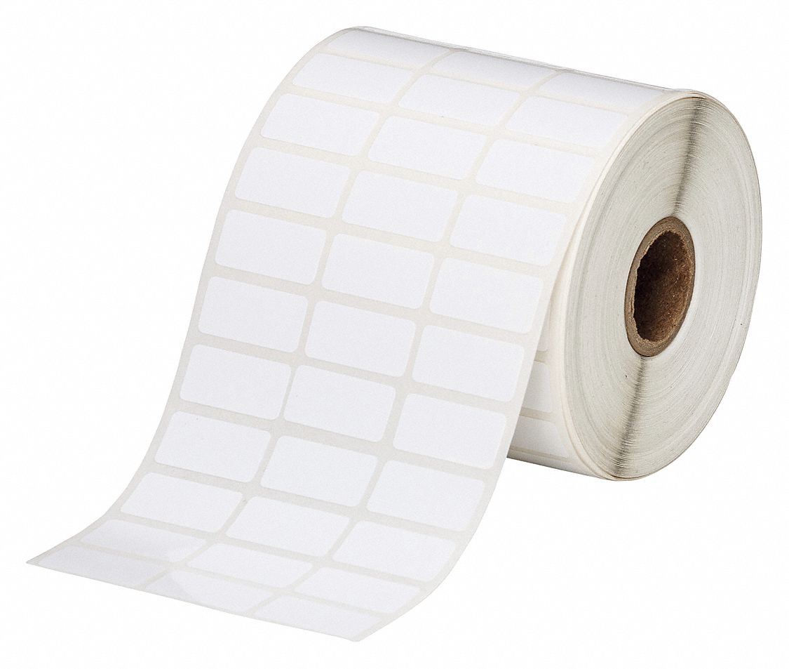 1/2 in x 1 in, 1/2 in, Pre-Cut Label Stock Roll - 30DV53|THT-5-483-5-SC ...