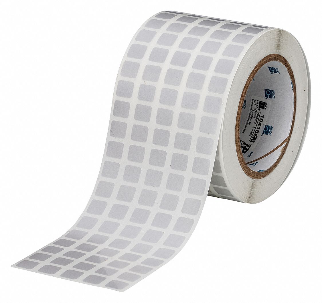 7/16 in x 1/2 in, 7/16 in, Pre-Cut Label Stock Roll - 30DV98|THT-12-480 ...