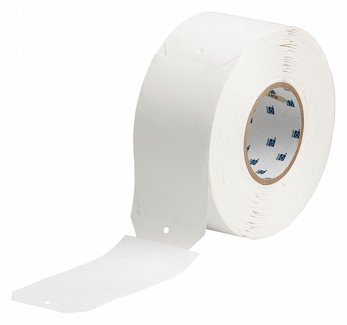 6 in x 3 in, Polyethylene, Precut Tag Roll - 30DV96|THT-33-109-0.5 ...