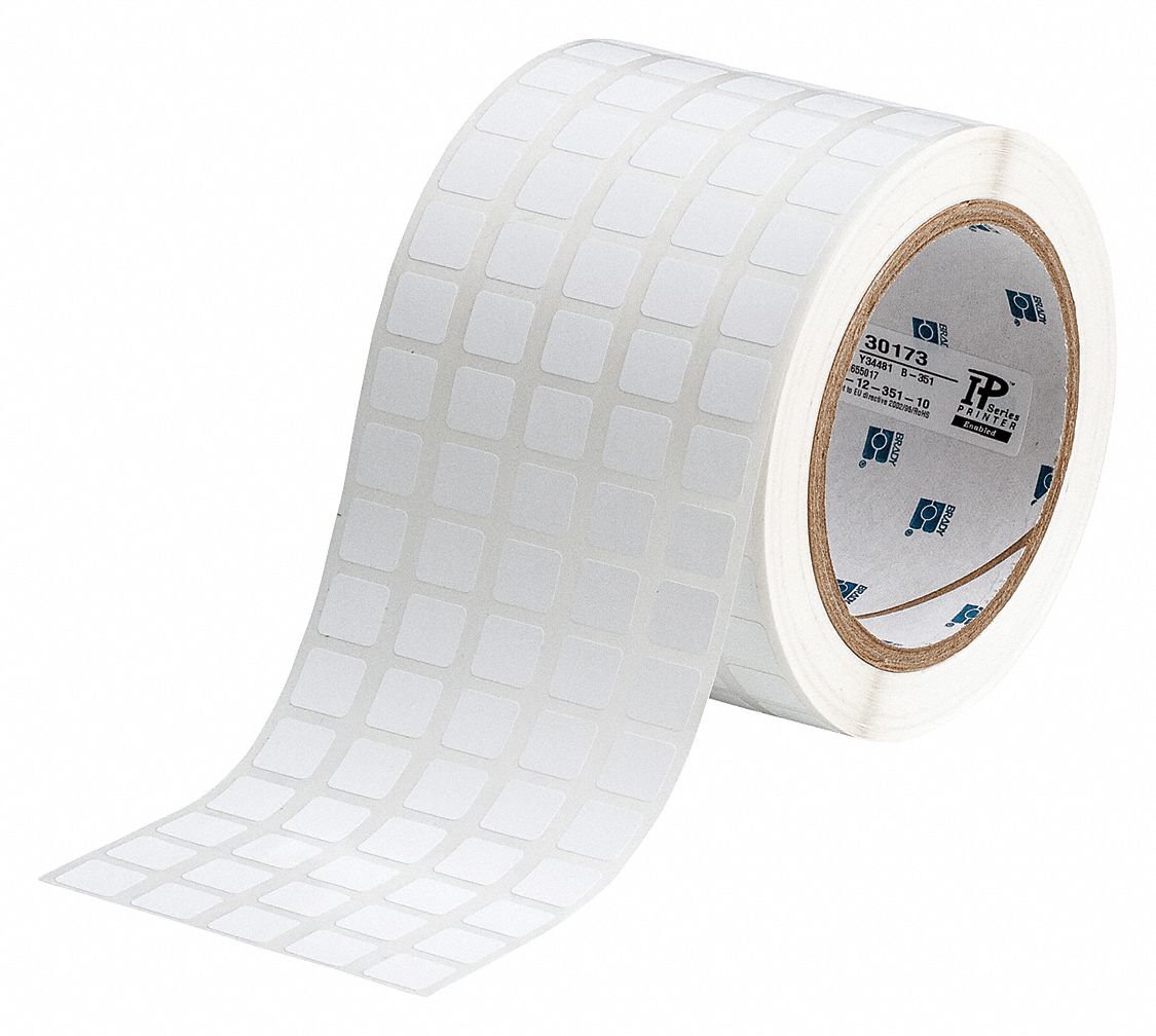 Tamper Indicating, 7/16 in x 1/2 in, Pre-Cut Label Stock Roll - 30DW40 ...