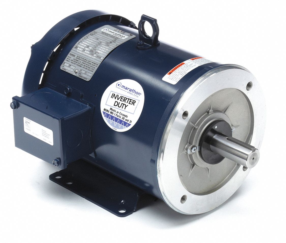 MARATHON MOTORS, Totally Enclosed Fan-Cooled, Face/Base Mount, General ...