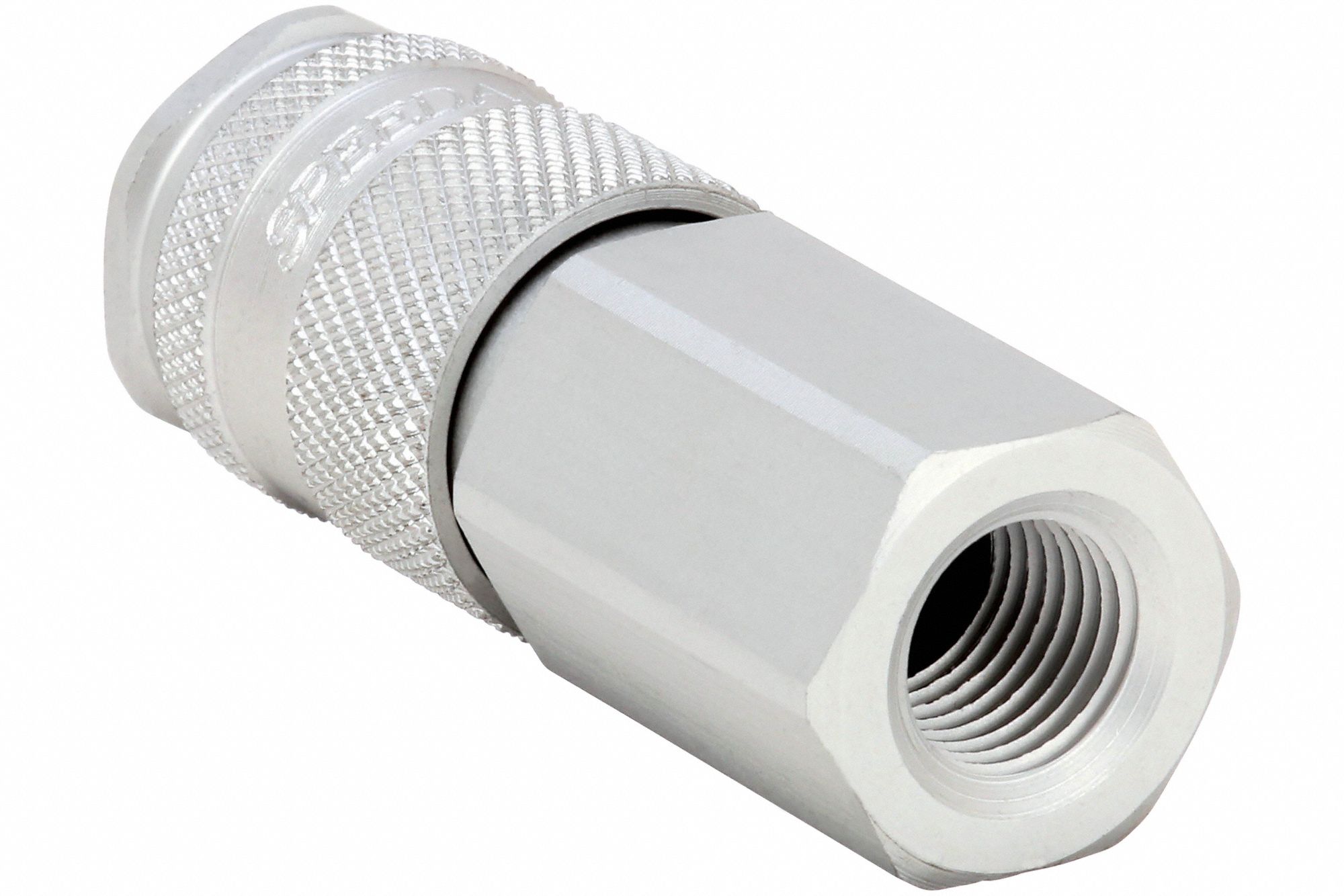 SPEEDAIRE Quick Connect Hose Coupling, Global Style High Flow, Aluminum ...
