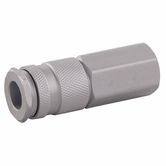 SPEEDAIRE Quick Connect Hose Coupling, Global Style High Flow, Aluminum ...