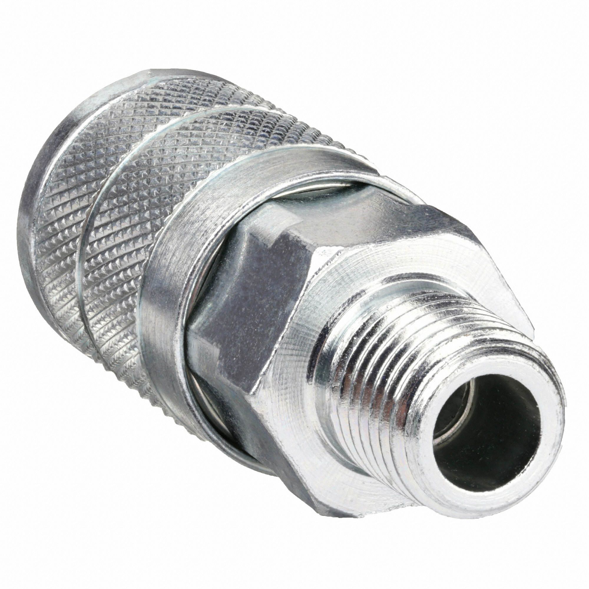 SPEEDAIRE Quick Connect Hose Coupling: 1/4 in Body Size, 1/4 in Hose ...