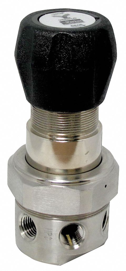 Single Stage Pressure Regulator, 316L Stainless Steel, 0 to 10 psi ...
