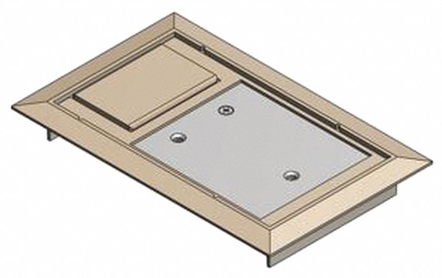 STEEL CITY, Rectangular, Beige, Floor Box Cover - 30EC71|664-CST-SW-BGE ...