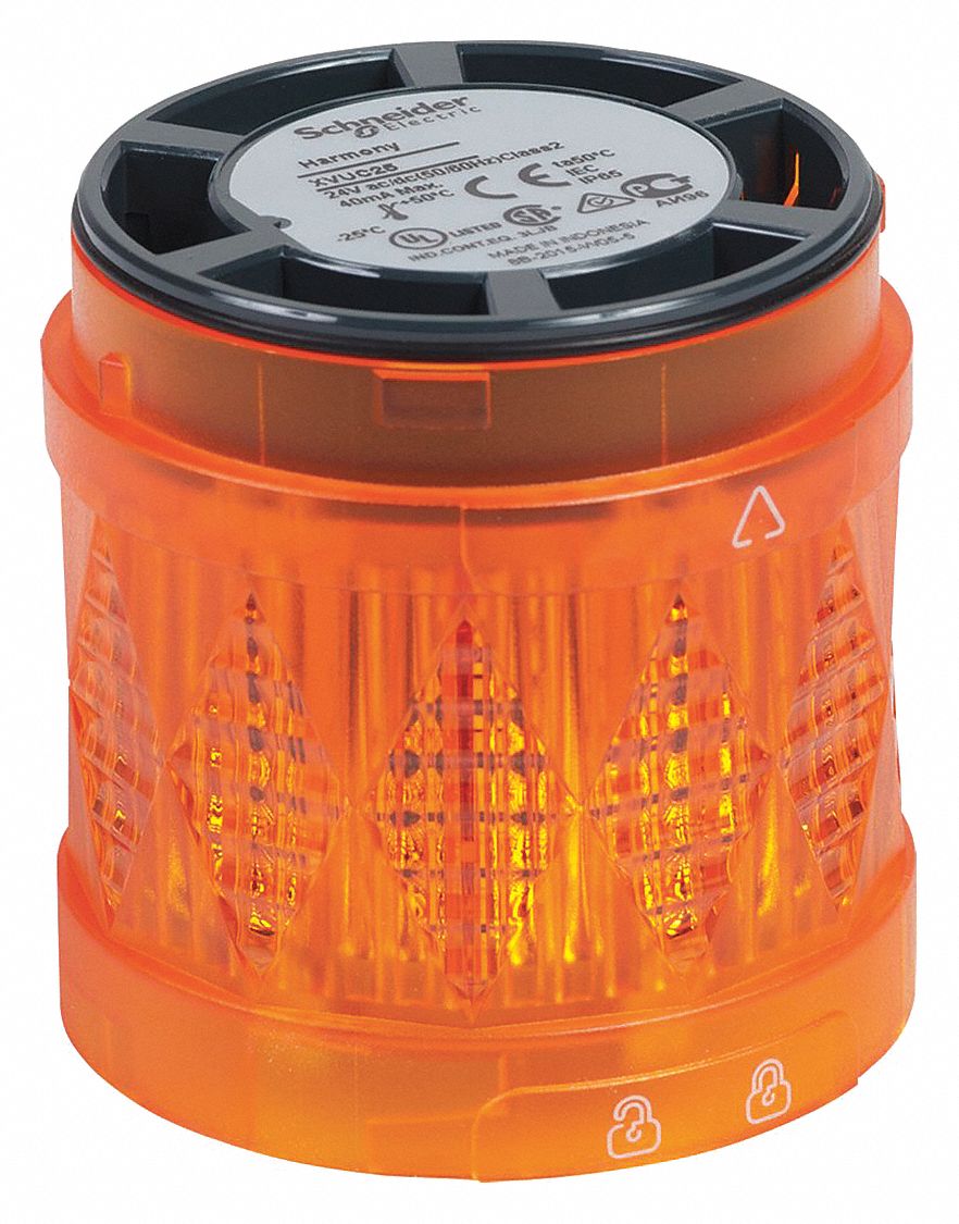24V AC/DC, Amber, Tower Light Module Steady - 30EF25|XVUC25 - Grainger