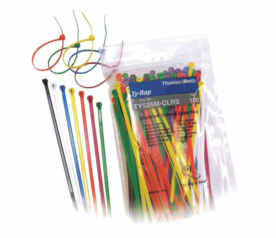 TY-RAP Kit de Cinchos para Cables , Material Nailon , Color Colores ...