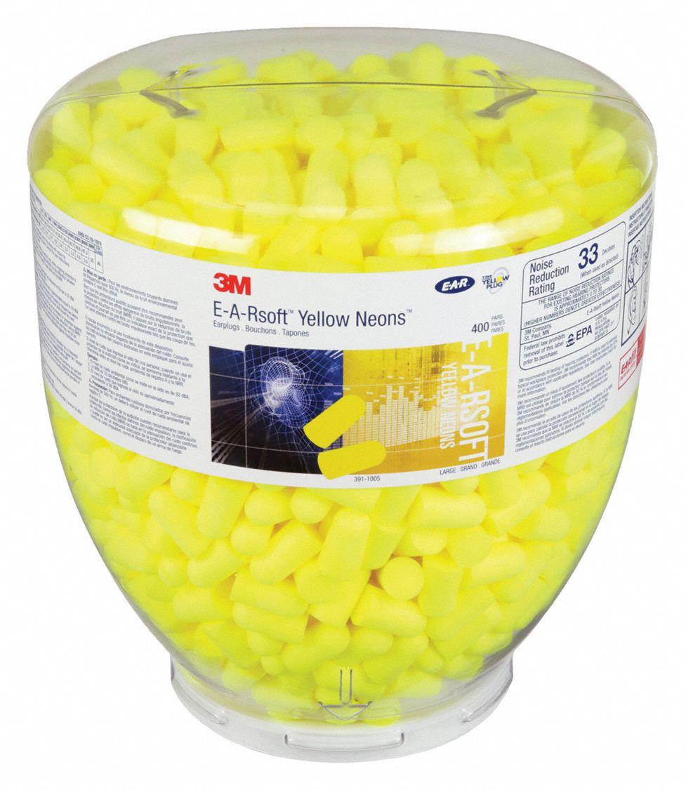 3M Ear Plug Dispenser Refill: Dispenser Refill, Bullet, 33 dB NRR ...