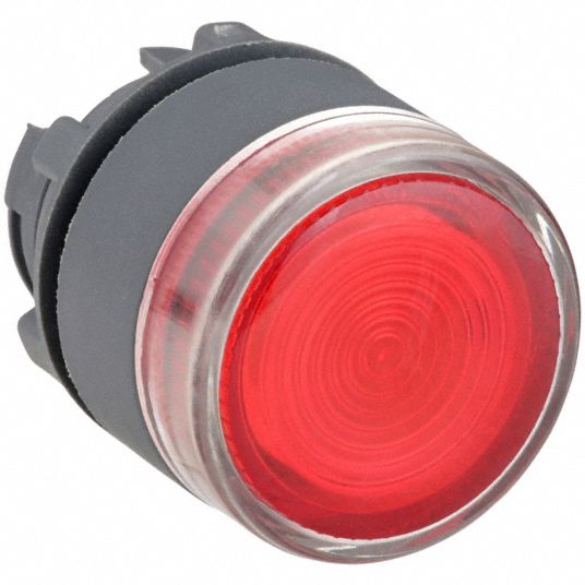 DAYTON, 22 mm Mounting Size, Non-Metallic, Extended Push Button ...