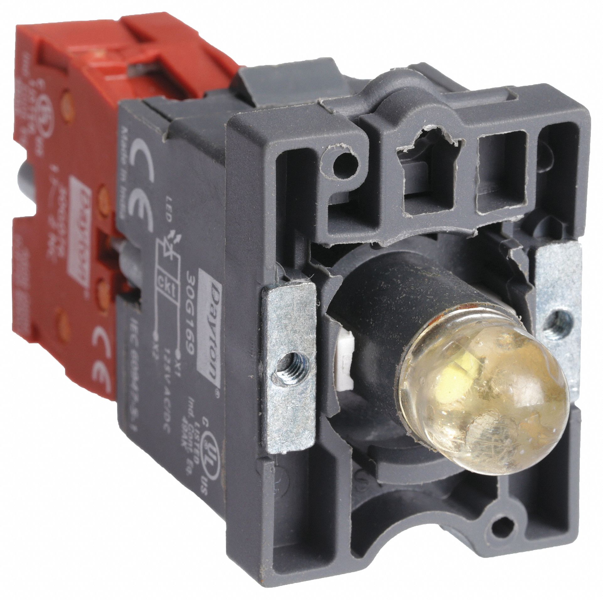 DAYTON, 22 mm Panel Mounting Size, 1NC, Lamp Module and Contact Block ...