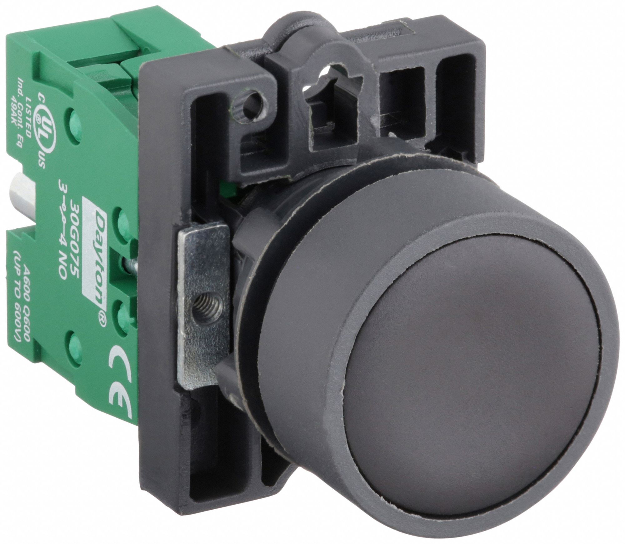 DAYTON, Non-Illuminated, Flush Profile, Flush Push Button Operator ...