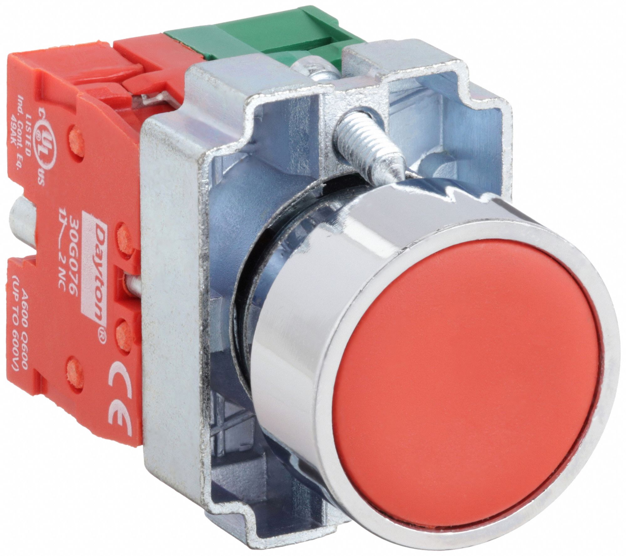 DAYTON, Non-Illuminated, Flush Profile, Flush Push Button Operator ...