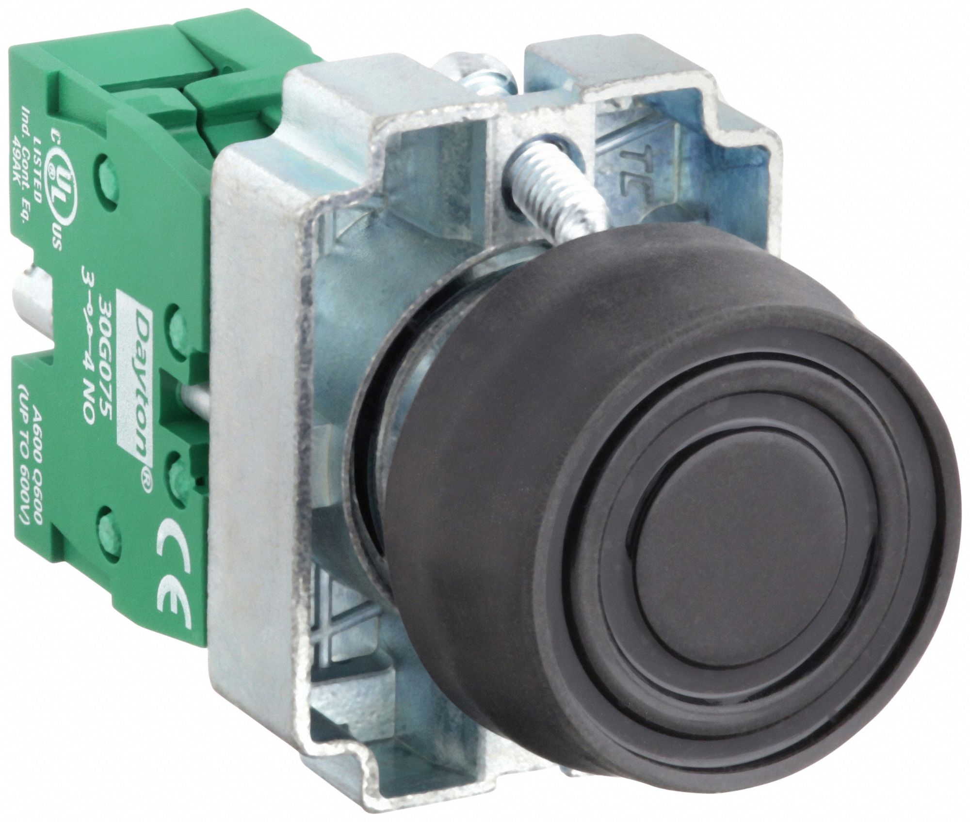 DAYTON, Non-Illuminated, Flush Profile, Flush Push Button Operator ...