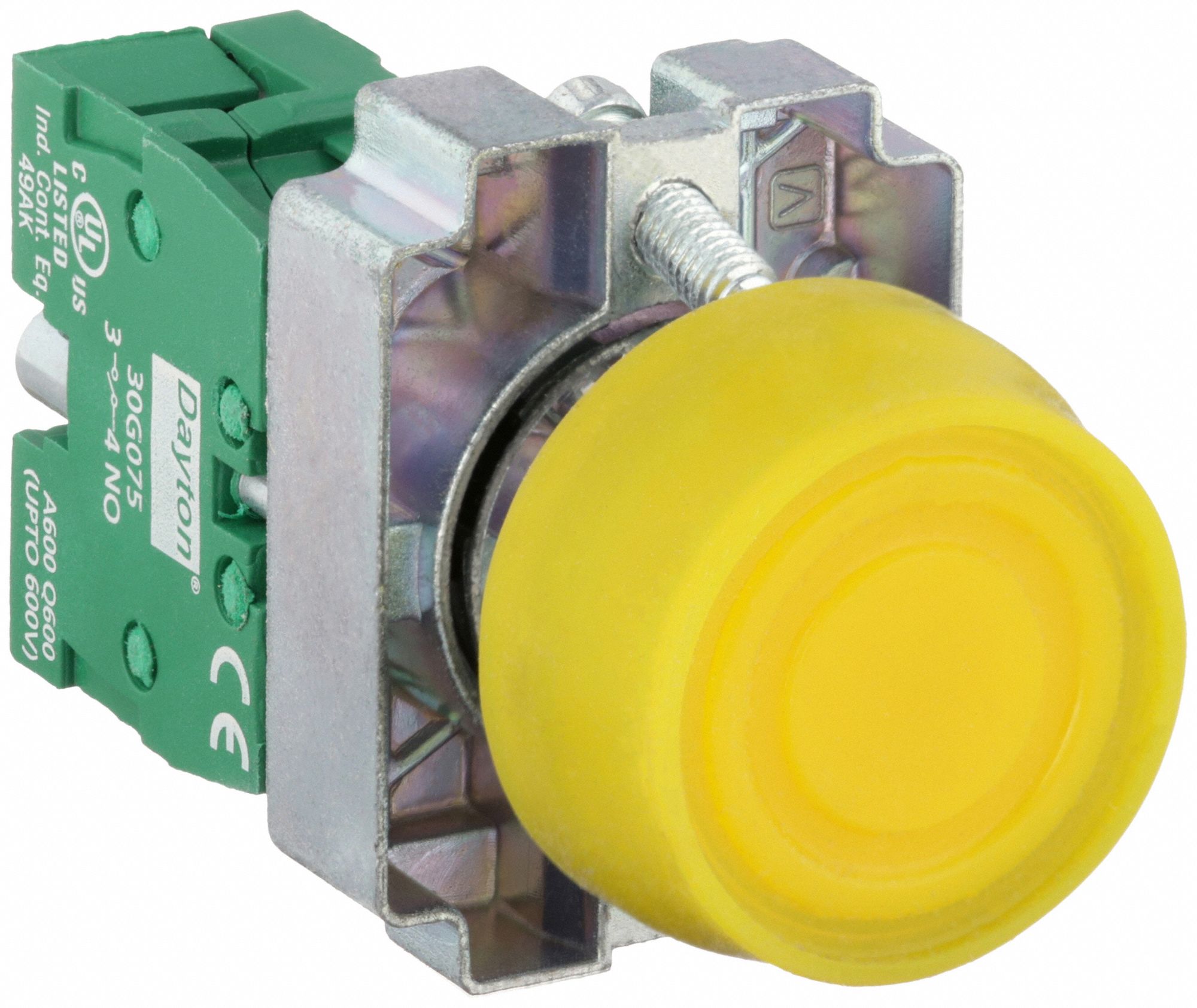 DAYTON, Flush Profile, Metallic, Flush Push Button Operator - 30G244 ...