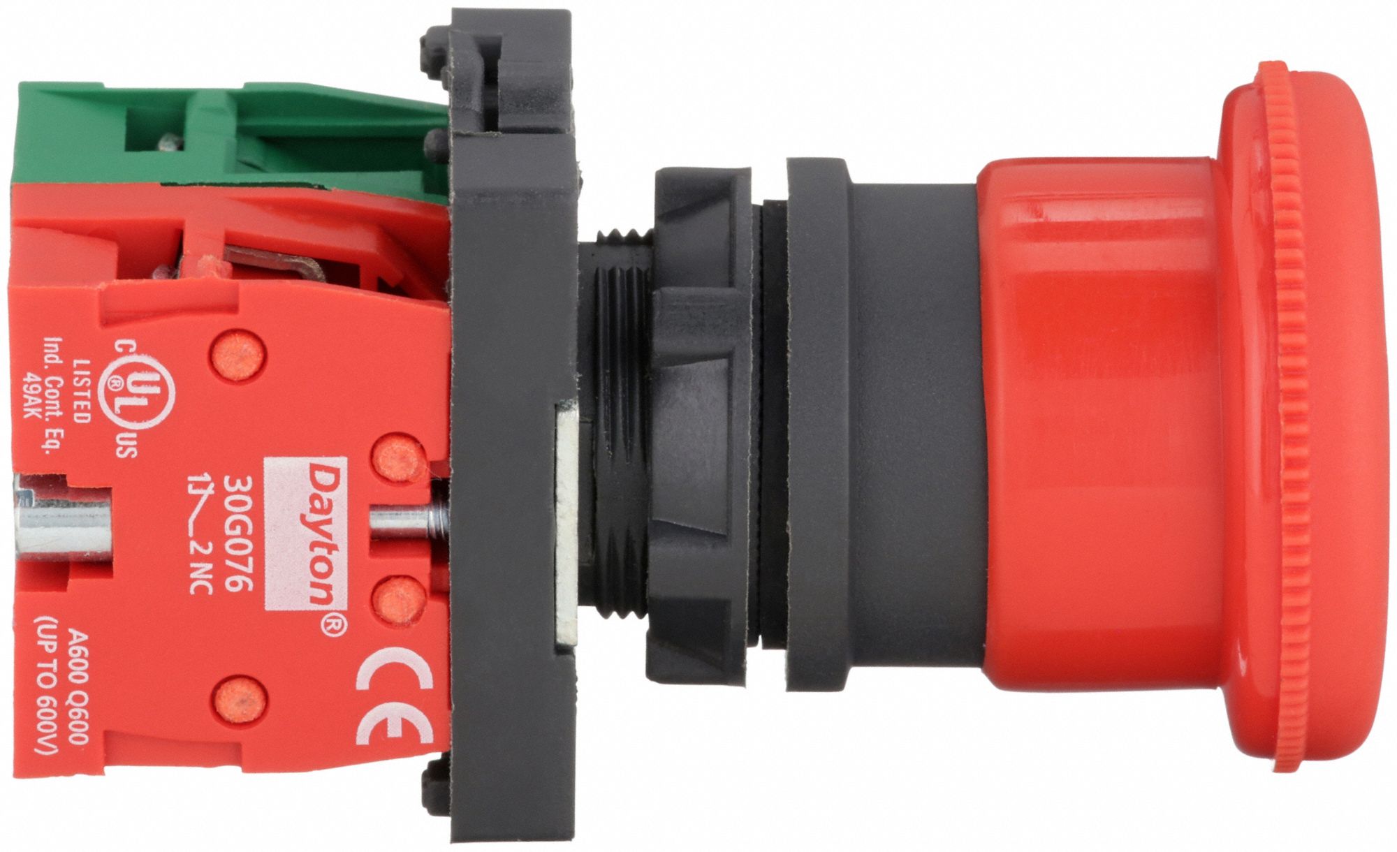 DAYTON Emergency Stop Push Button: 22 mm Size, Push / Pull - Trigger ...