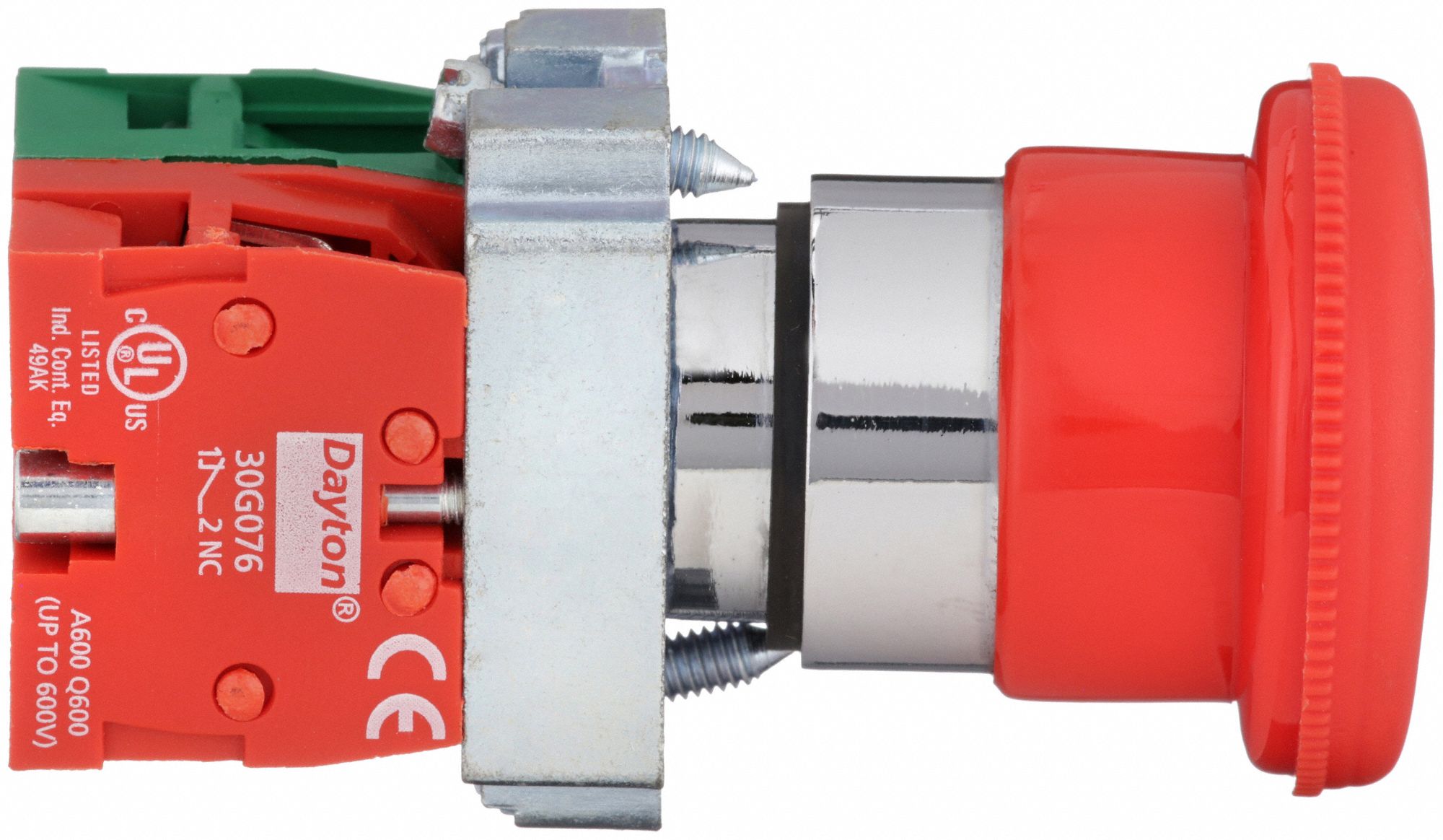 DAYTON Emergency Stop Push Button: 22 mm Size, Push / Pull - Trigger ...