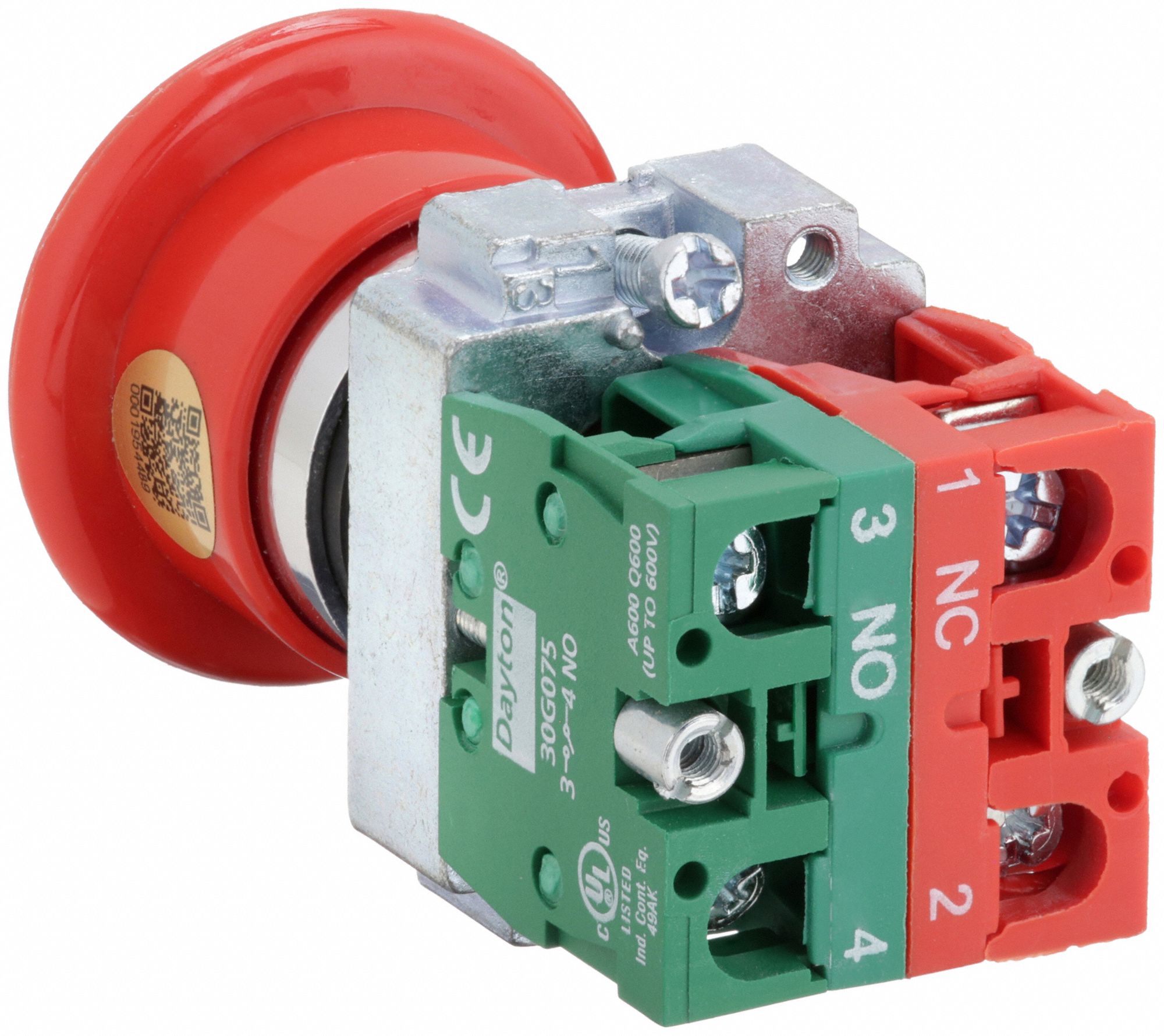 DAYTON Emergency Stop Push Button: 22 mm Size, Push / Pull - Trigger ...