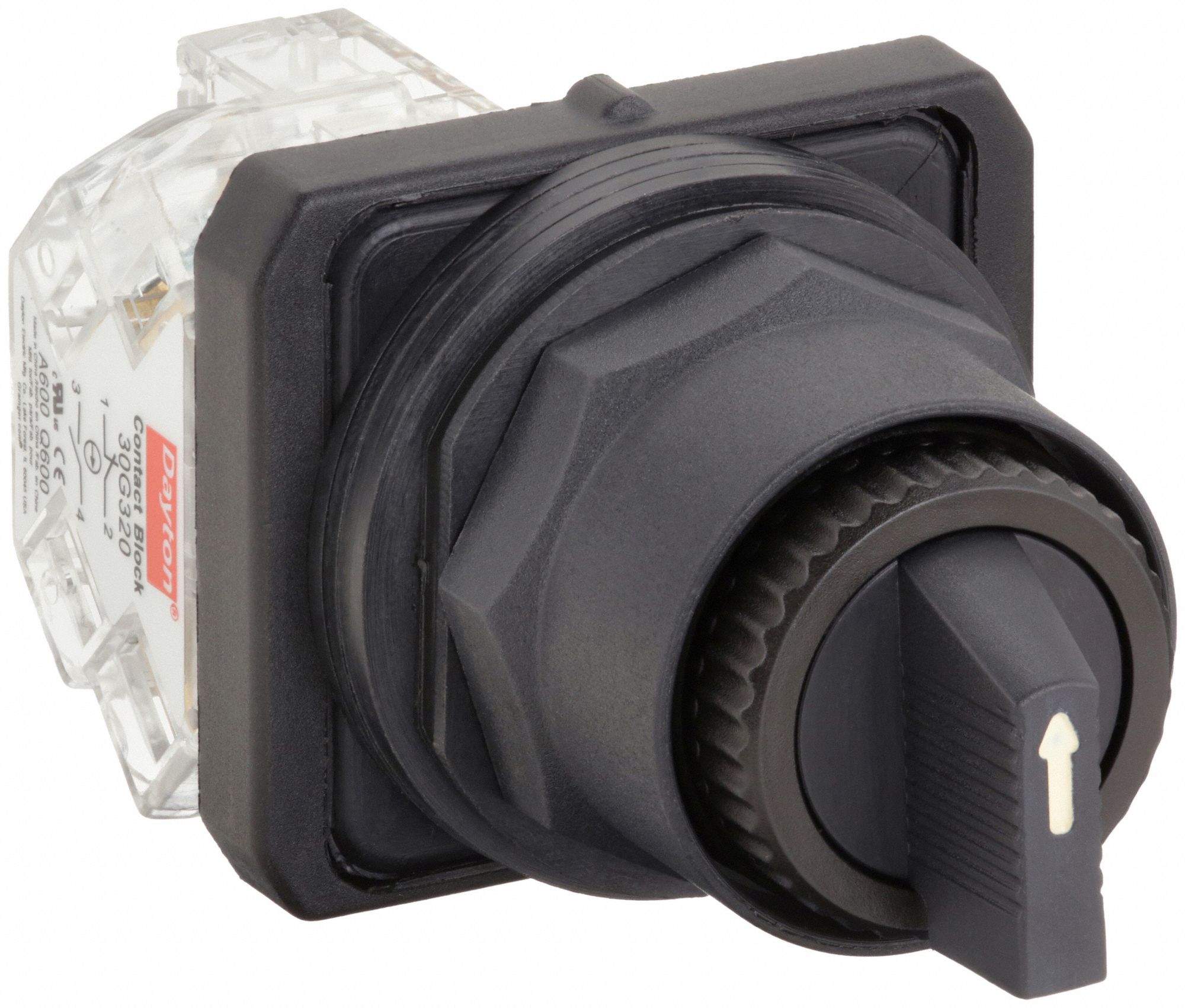 DAYTON, 30 mm Panel Mounting Size, 2 Positions, Selector Switch ...