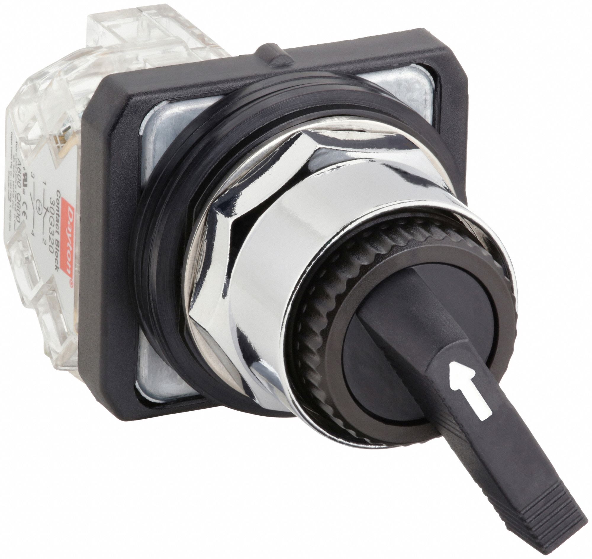 DAYTON, 30 mm Panel Mounting Size, 2 Positions, Selector Switch ...