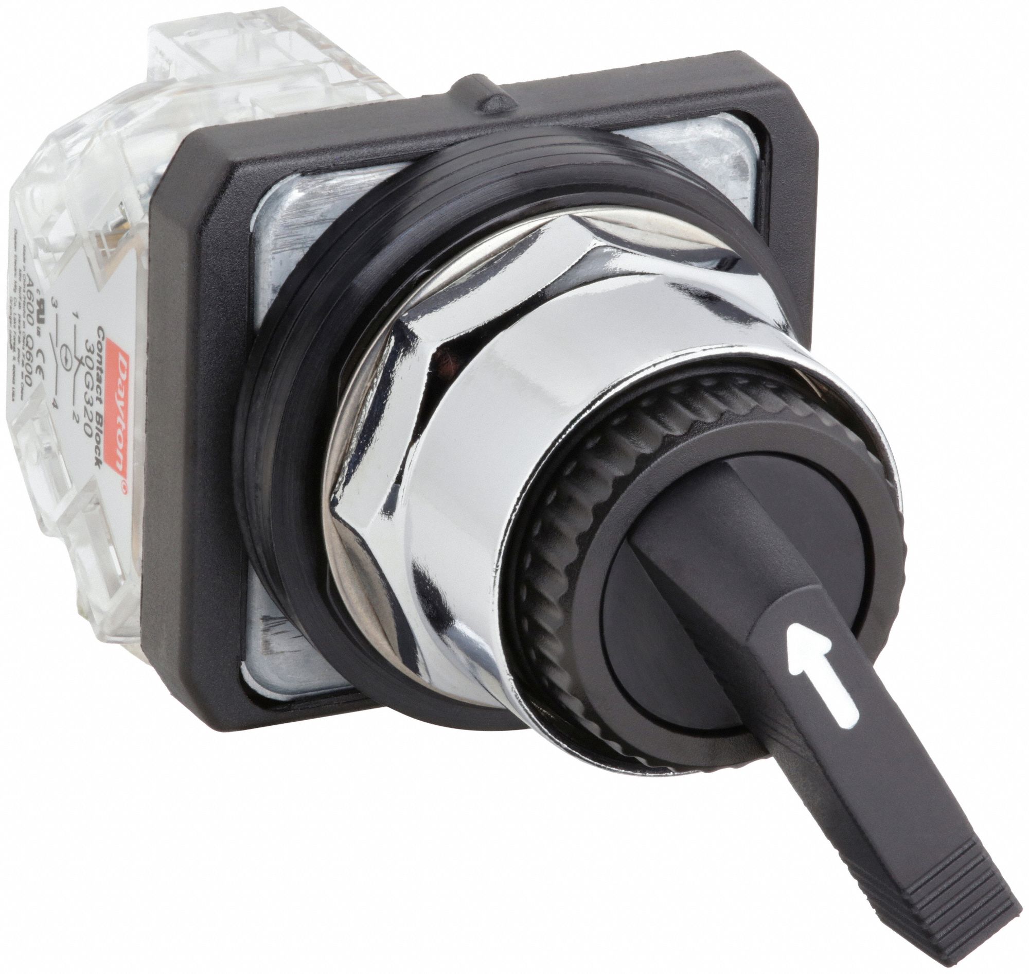 DAYTON, 30 mm Panel Mounting Size, 2 Positions, Selector Switch ...