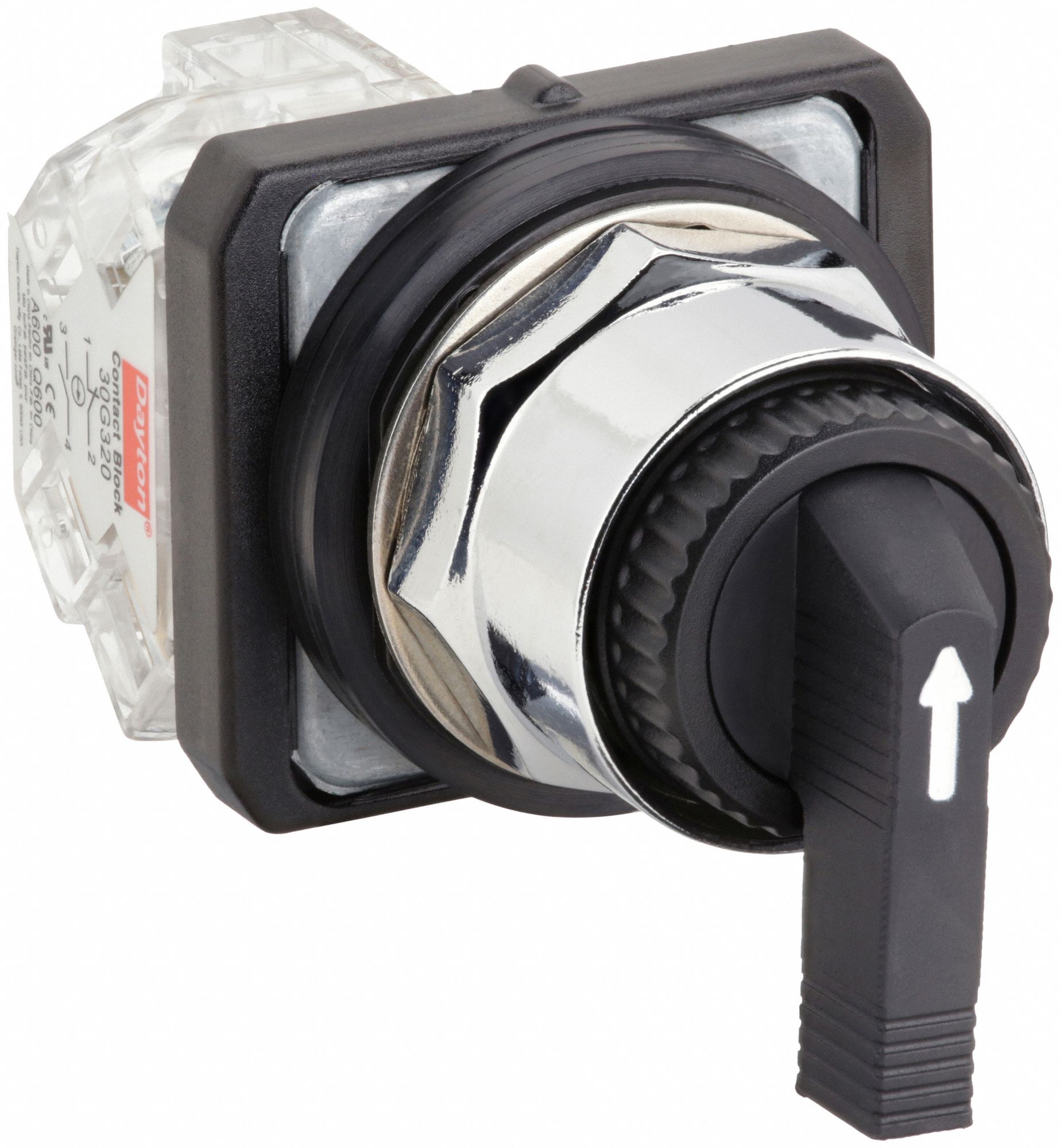 DAYTON, 30 mm Panel Mounting Size, 3 Positions, Selector Switch ...