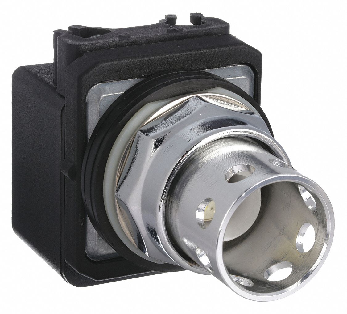 DAYTON, Clear, 30 mm Mounting Size, Extended Push Button - 30G372 ...